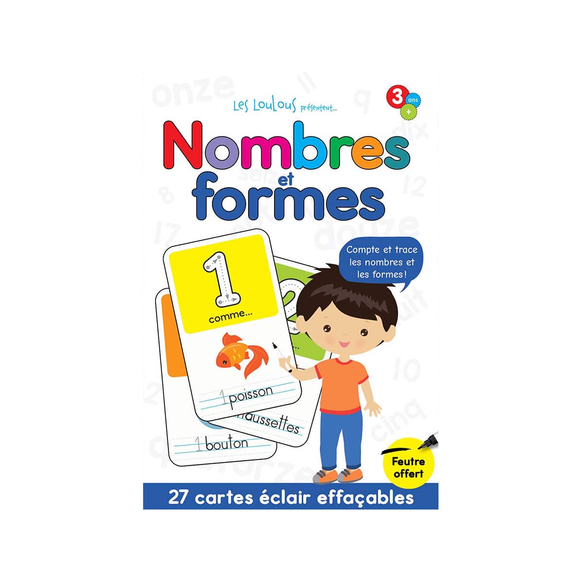 cartes éclair effaçables Nombres et formes – Copie extra